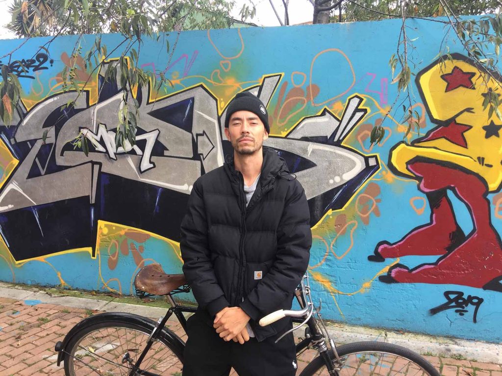 Colombian graffiti artist Ecks marks the spot